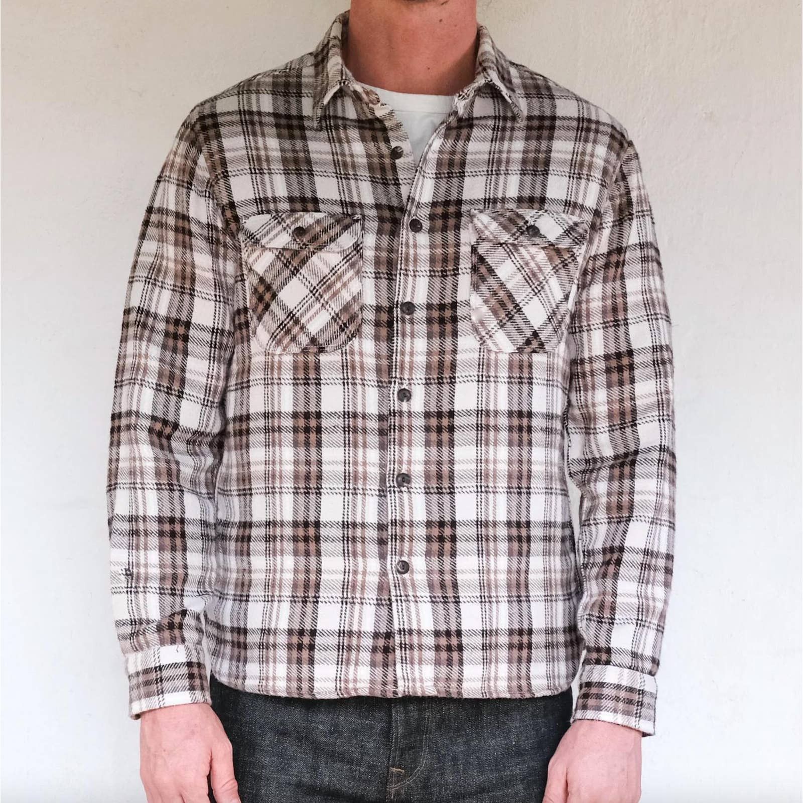 Freenote FREENOTE CLOTH Benson Plaid Shirt In White Plaid | Grailed