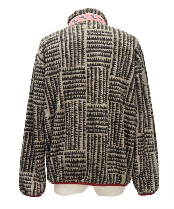 Kapital Kapital hacksaw block fleece Zip Jacket sweater | Grailed