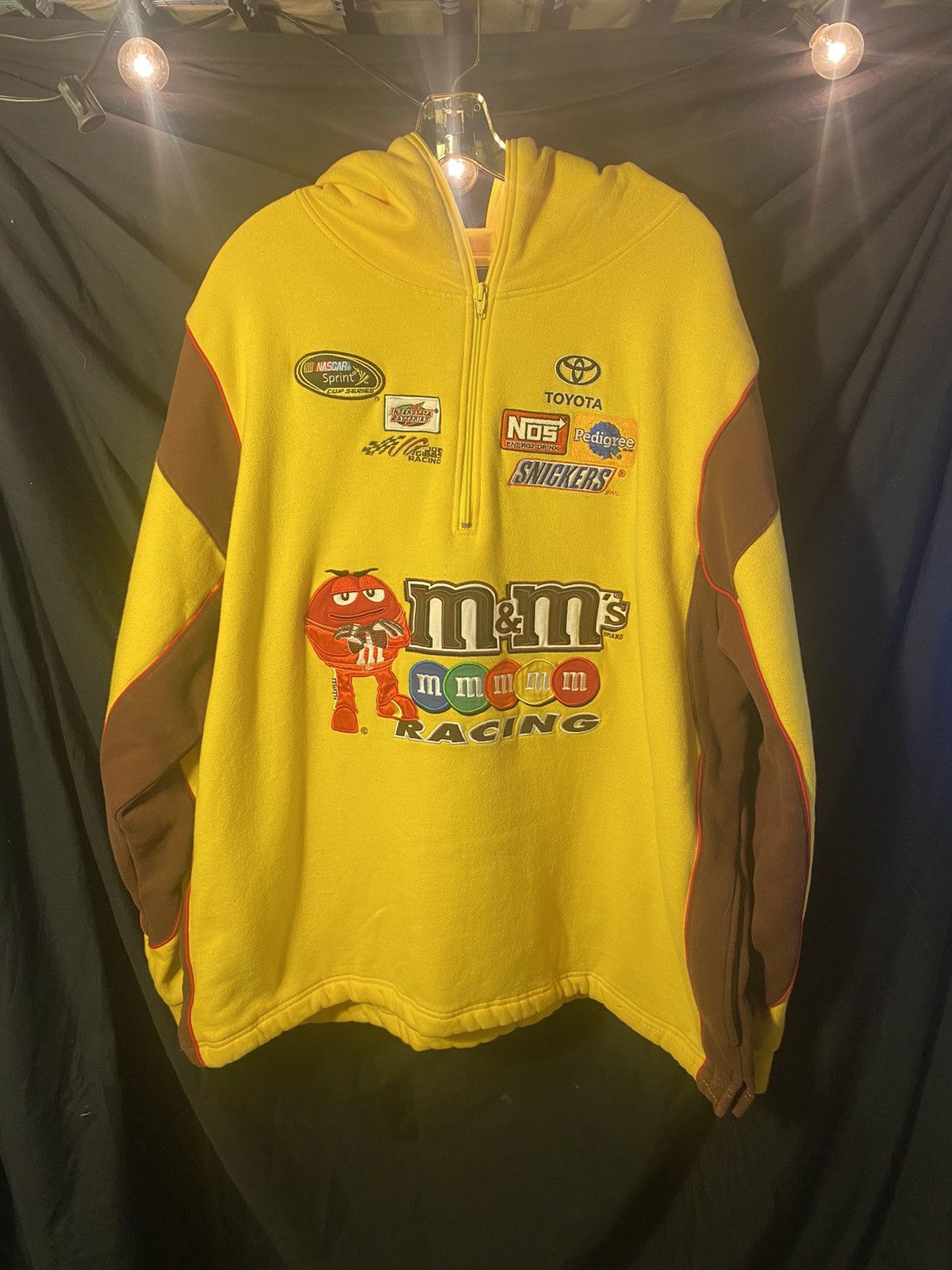 Chase Authentics Kyle Busch MnM Hooded Racing Quarter Full Zip | Grailed