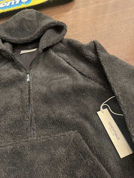 FOG Essentials Fleece Half Zip Hoodie | Grailed