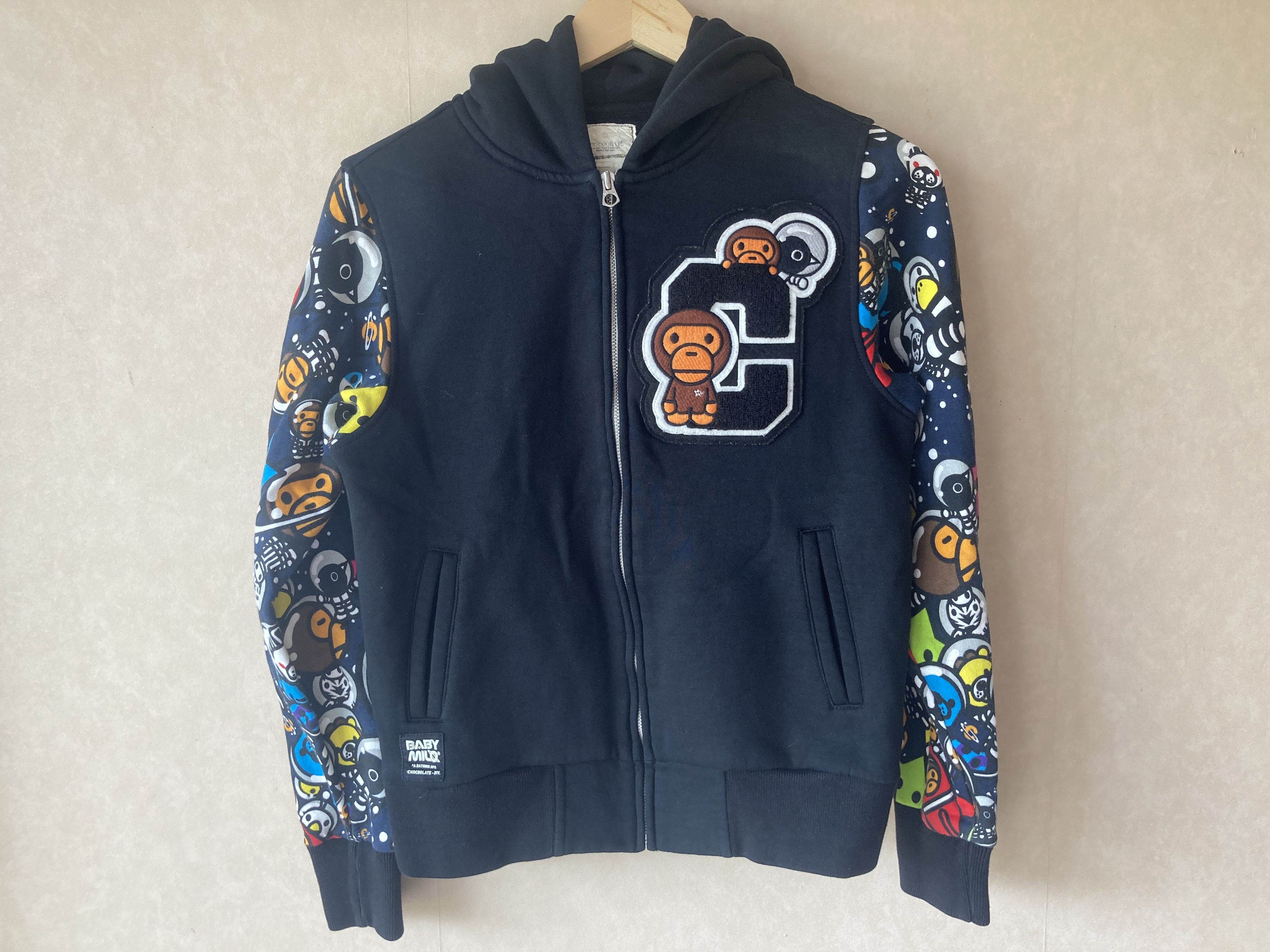 Bape Rare Baby Milo x Chocoolate Cosmos Milo Head Zip Hoodie | Grailed