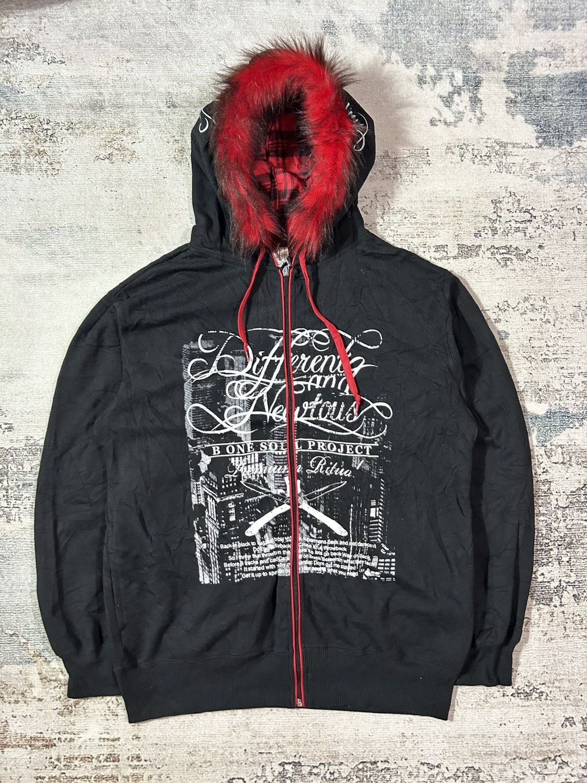 Beauty Beast × Hysteric Glamour Fur Hoodie Removable Poem Japanese ...