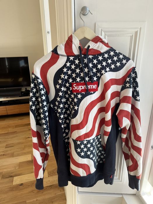 Supreme Supreme American Flag Box Logo | Grailed