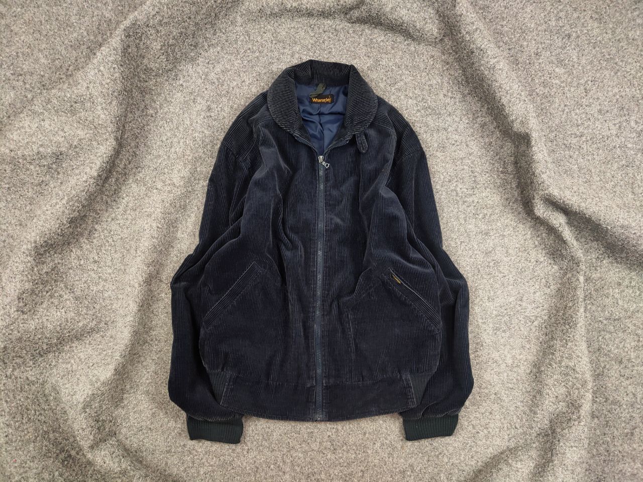 Vintage Vintage 80's Wrangler navy blue Corduroy Light Jacket | Grailed