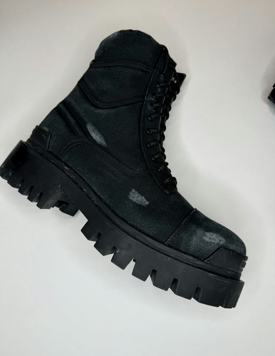 Balenciaga Balenciaga Canvas Combat Strike Boots | Grailed