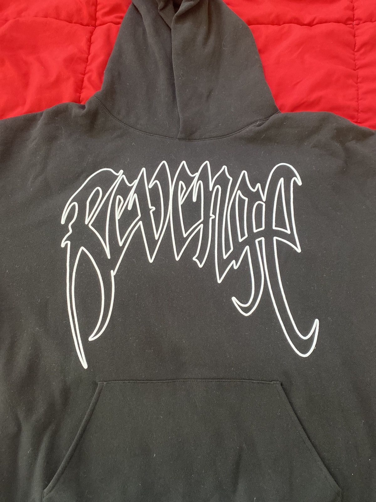 Revenge Revenge Black/White Outline Arch Hoodie (No Kill Hand) | Grailed