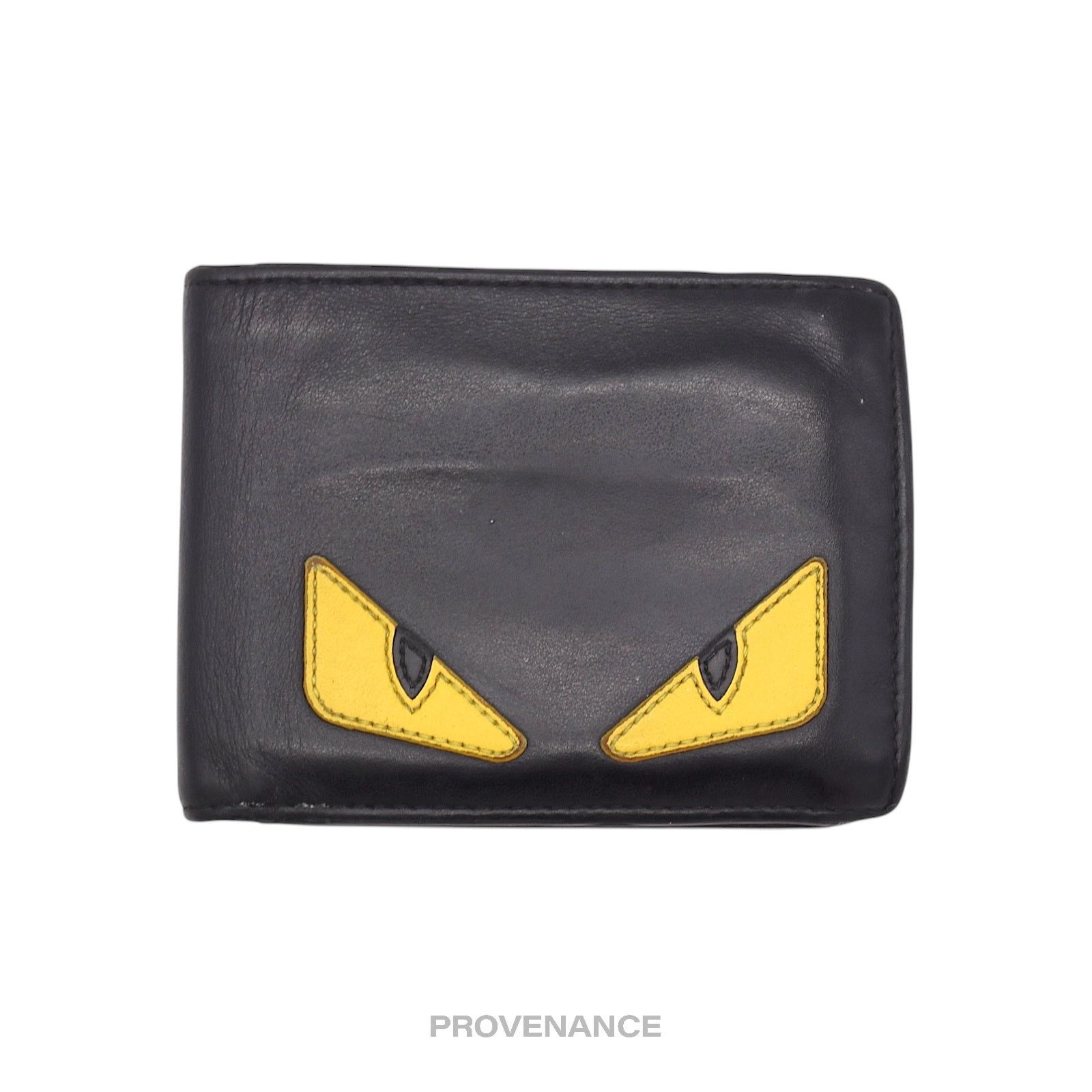 Fendi 🔴 Fendi Monster Eyes Bifold Wallet - Red Black Leather | Grailed