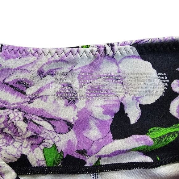 Victoria's Secret VICTORIA'S SECRET Purple and Black Floral Activewear ...