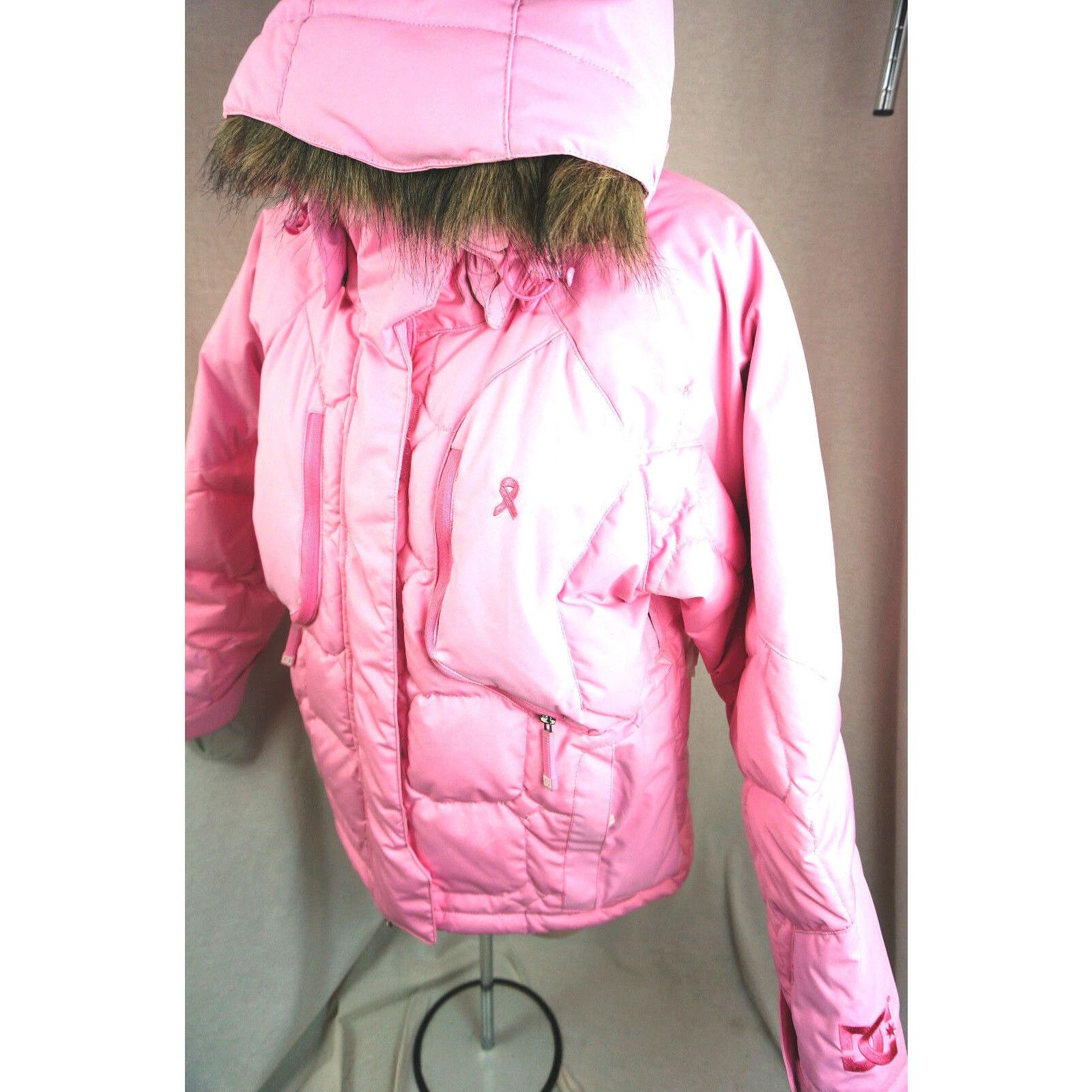 Dc Y2K Ski Jacket DC Shoes Pink Cancer Ribbon Snow Puffer Coat | Grailed