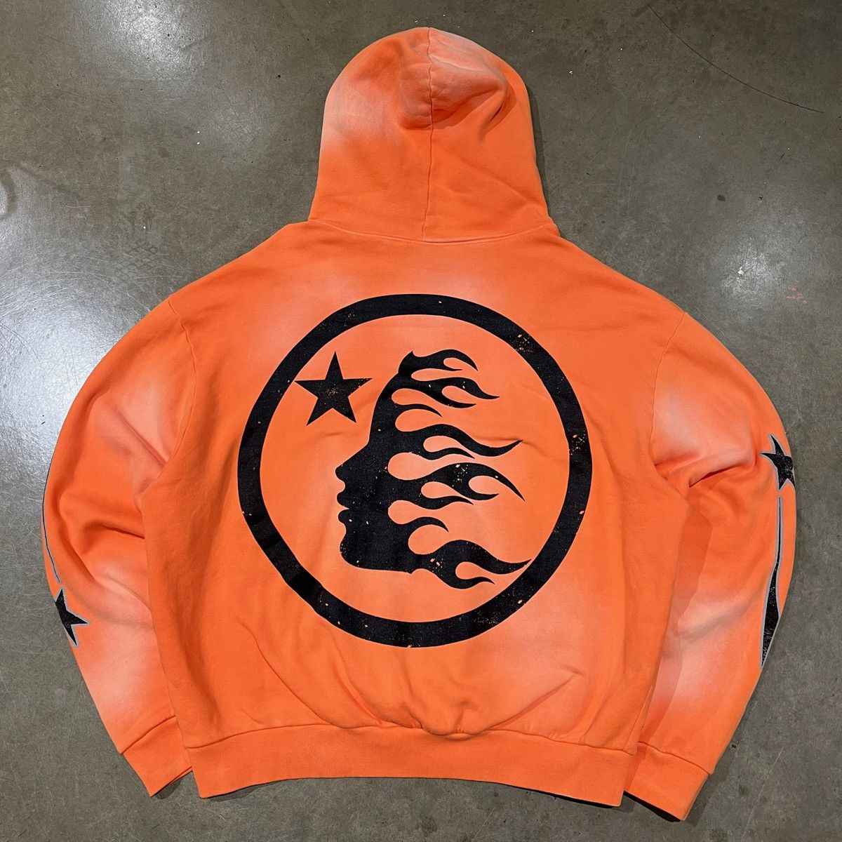 HELLSTAR Hellstar Fire Orange Hoodie | Grailed