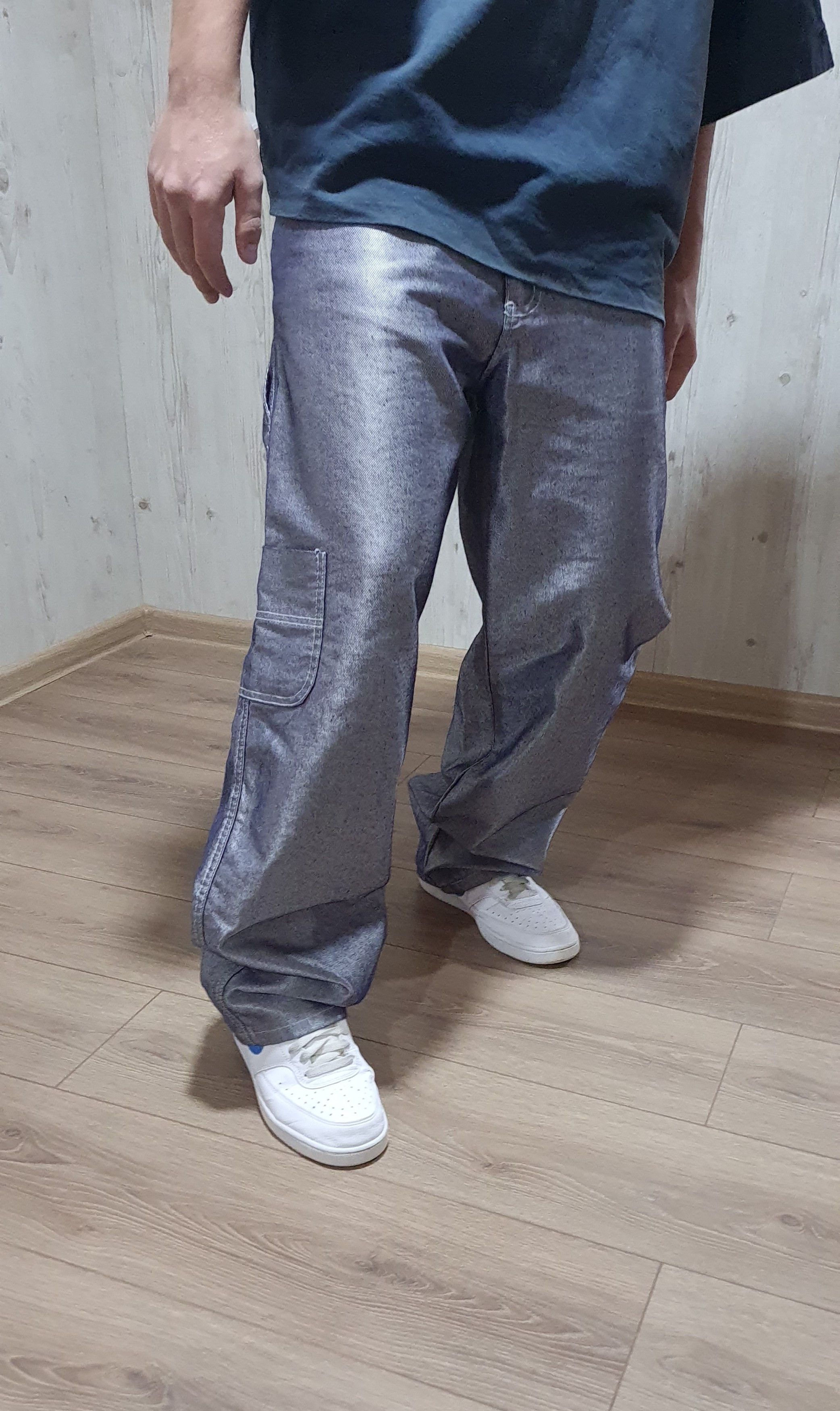 Jnco × Karl Kani × Vintage Rare Karl Kani Baggy Rap Metallic Pants ...