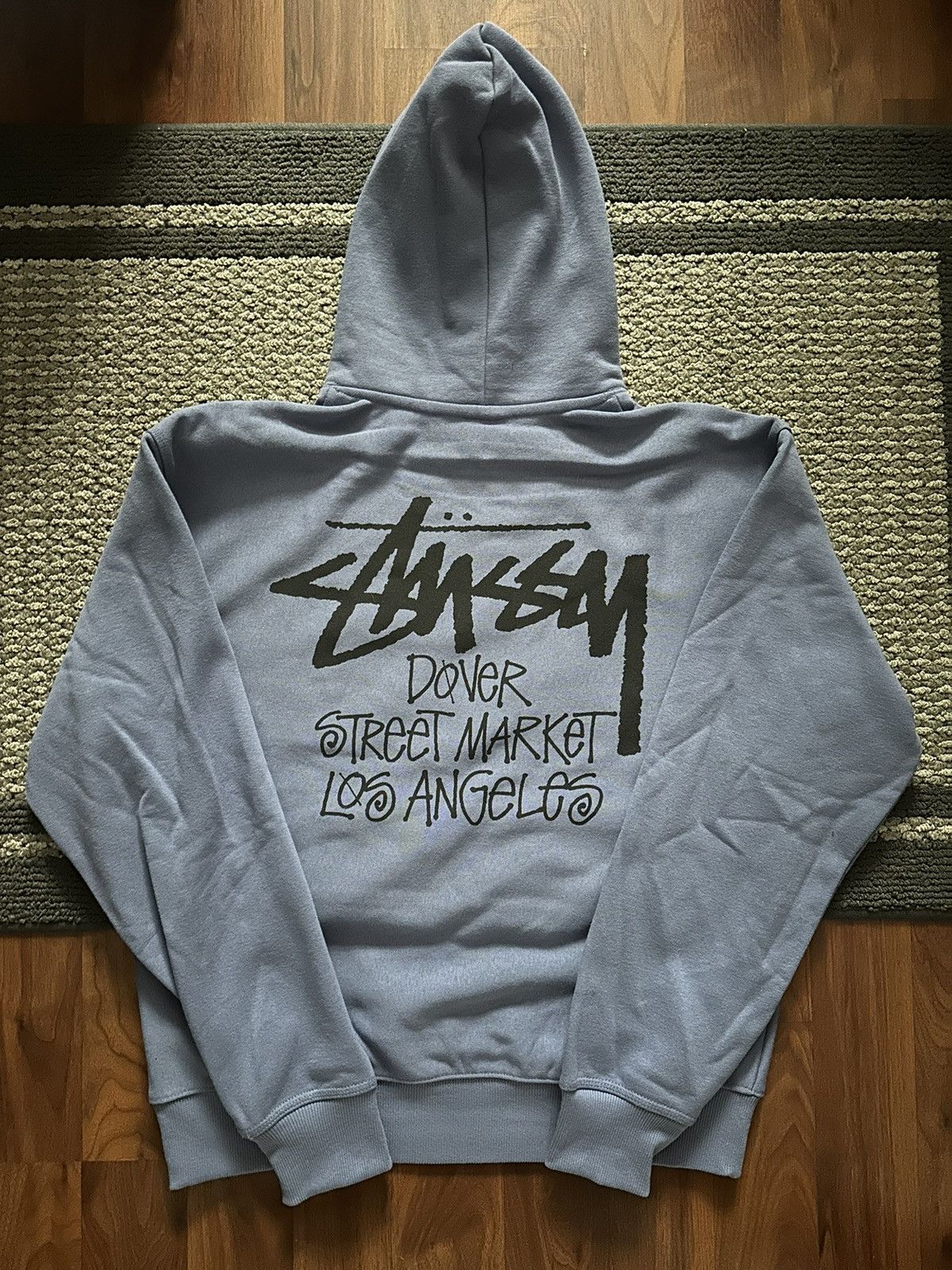 Streetwear × Stussy Blue Stussy Dover Street Market Los Angeles Hoodie ...