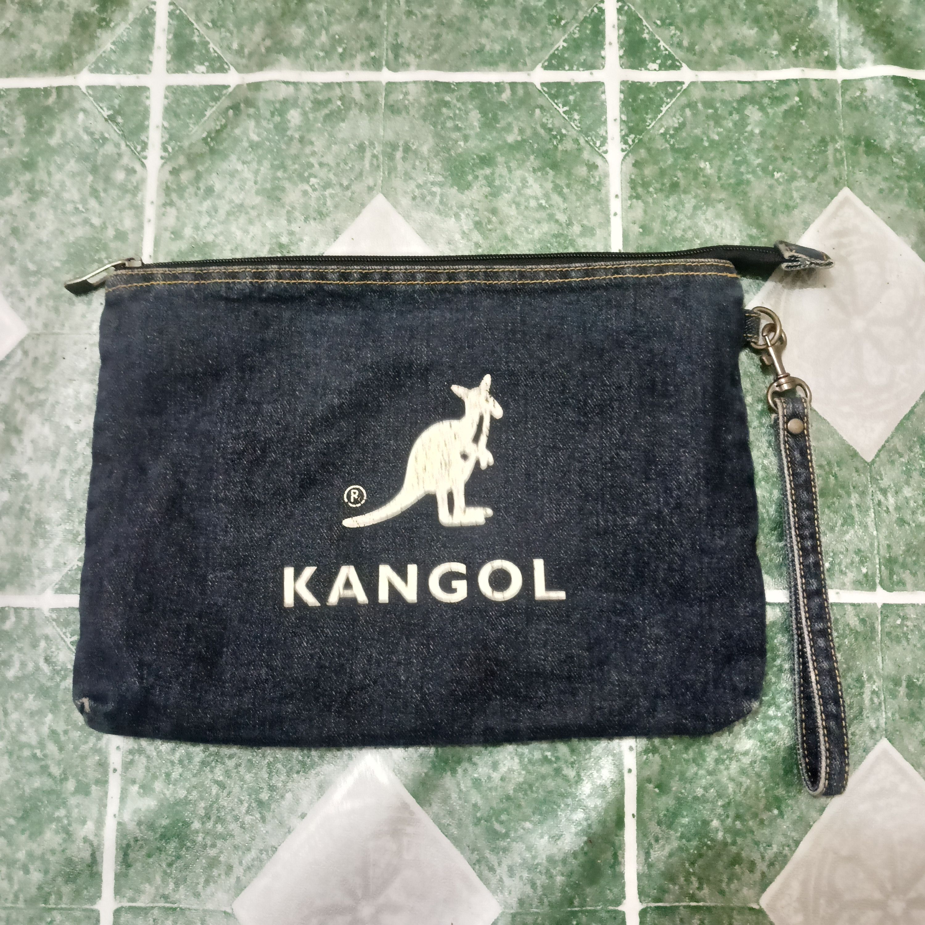 Kangol × Streetwear Kangol Denim design eco friendly clutch bag | Grailed