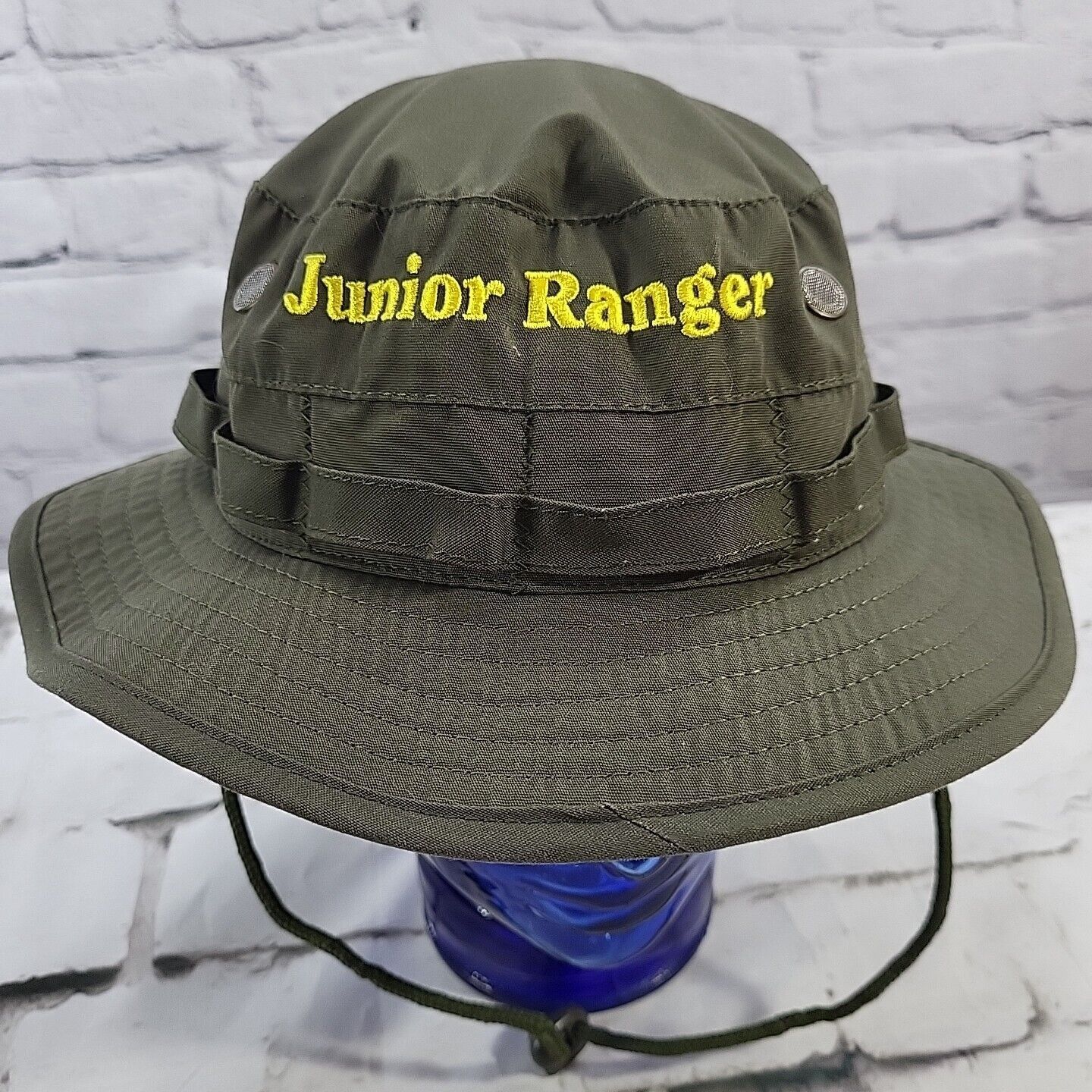 Vintage Junior Ranger Bucket Hat Wild Wild West Olive Green Kids Sz L ...