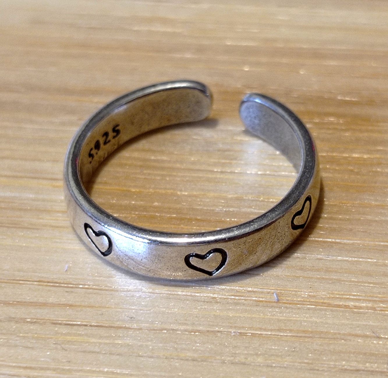 Designer × Silver × Vintage Punk Rock Heart Engraved Silver Ring ...