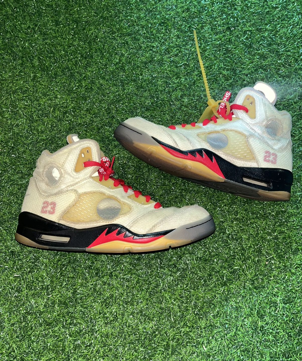 Jordan Brand Off-White Jordan 5s “Sail” | Grailed