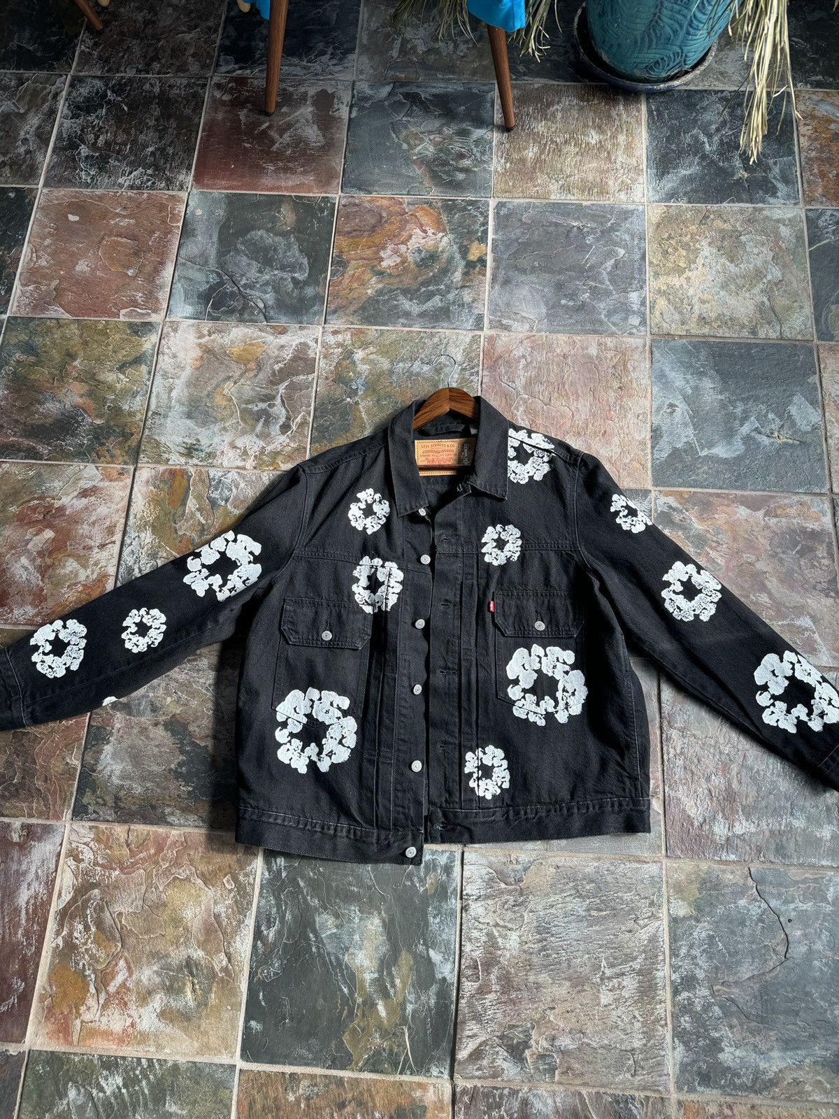 DENIM TEARS Denim tears black floral jacket | Grailed