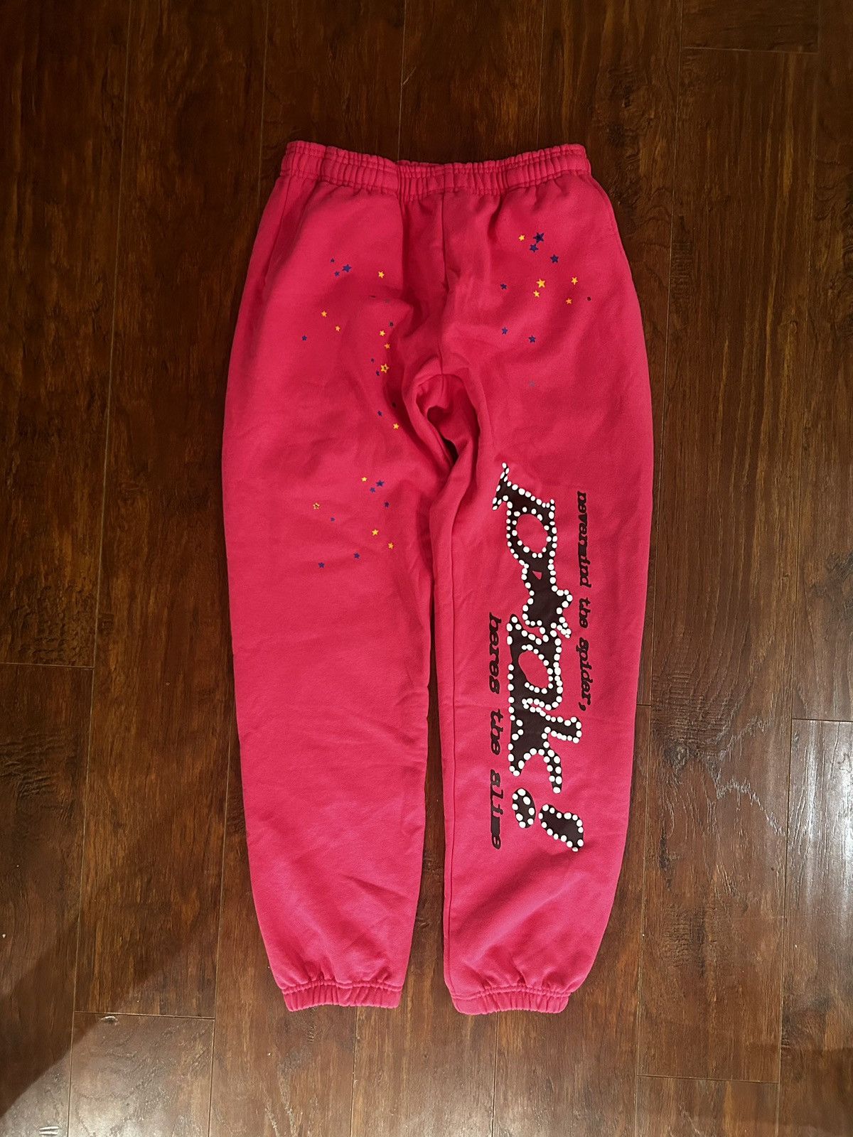 Spider Worldwide Sp5der Sweatpants pink | Grailed