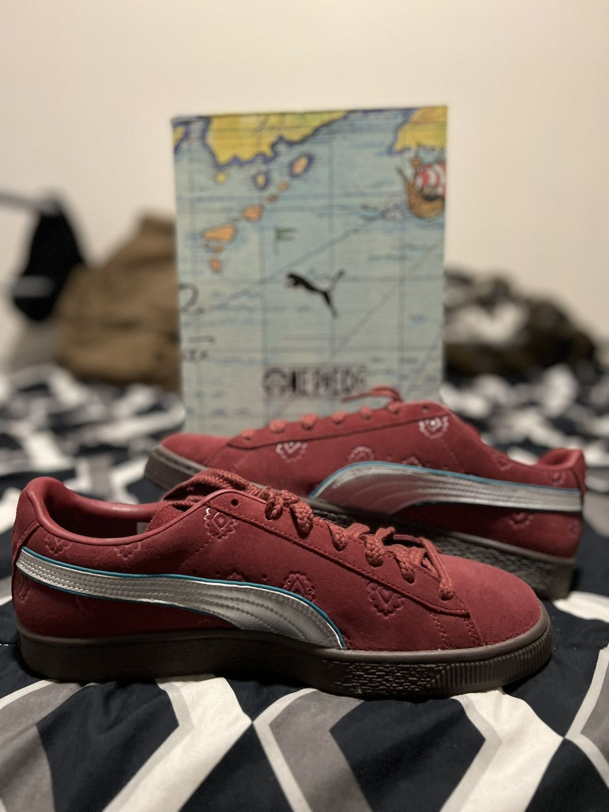 One Piece × Puma Puma Suede x One Piece “Red-Haired Shanks” | Grailed