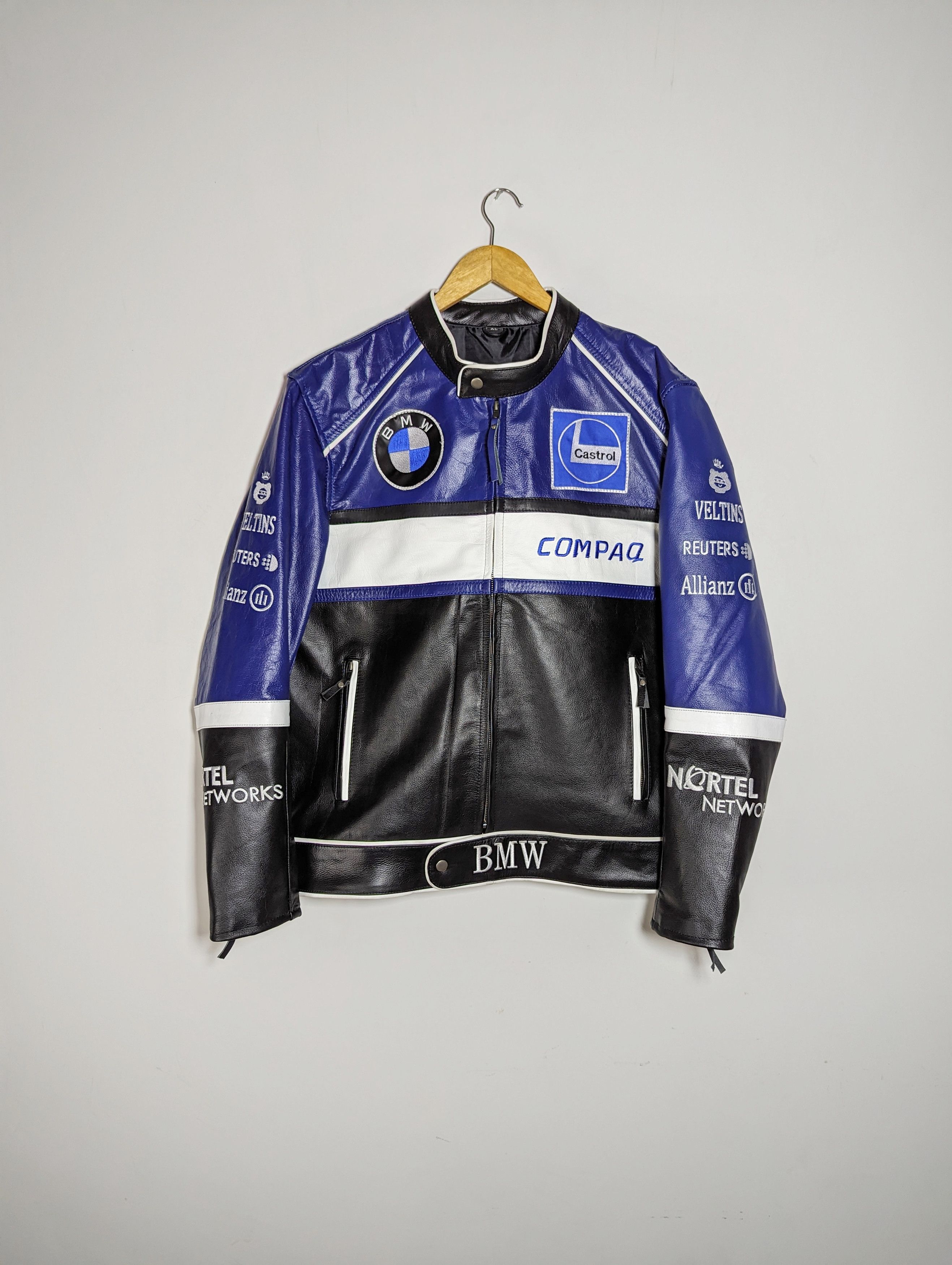 Bmw × Leather Jacket × Racing Vintage BMW Moto Racing Jacket Leather M ...