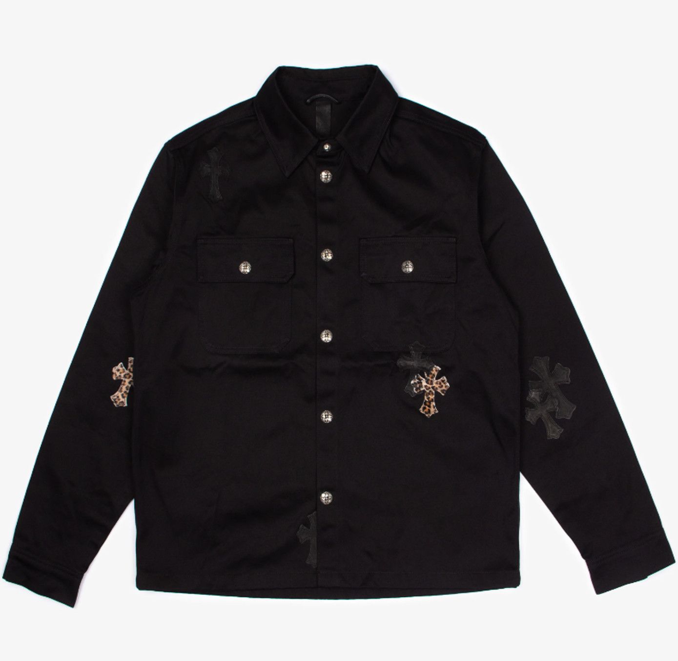 Chrome Hearts CHROME HEARTS MIXED LEOPARD CROSS PATCH WORKDOG WORK DOG | Grailed