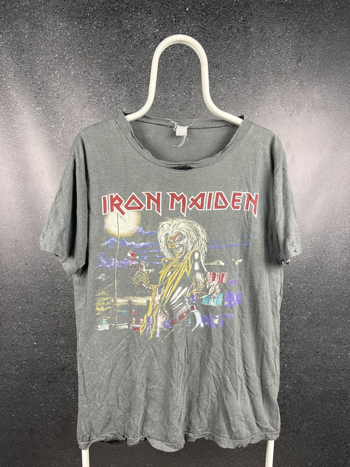 Archival Clothing × Iron Maiden × Rock Band 👹Men’s Vintage 80s T-Shirt ...