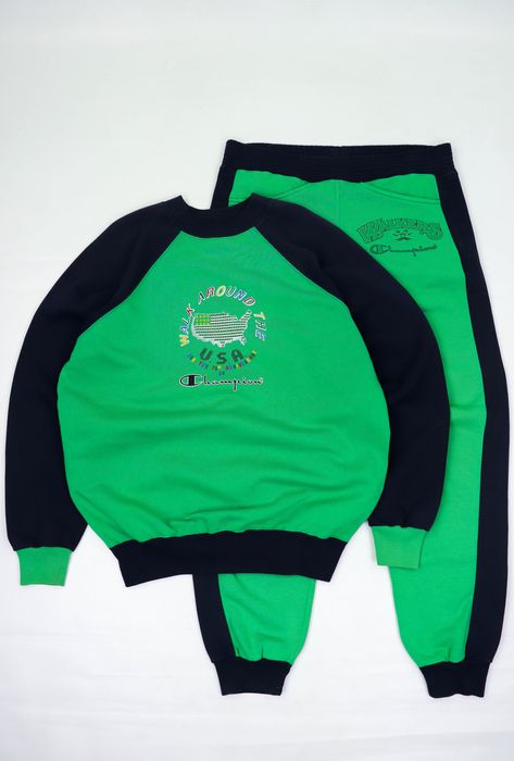 Vintage Champion Vintage 80s 70th Anny Walkers Sun Faded Track Suit ...