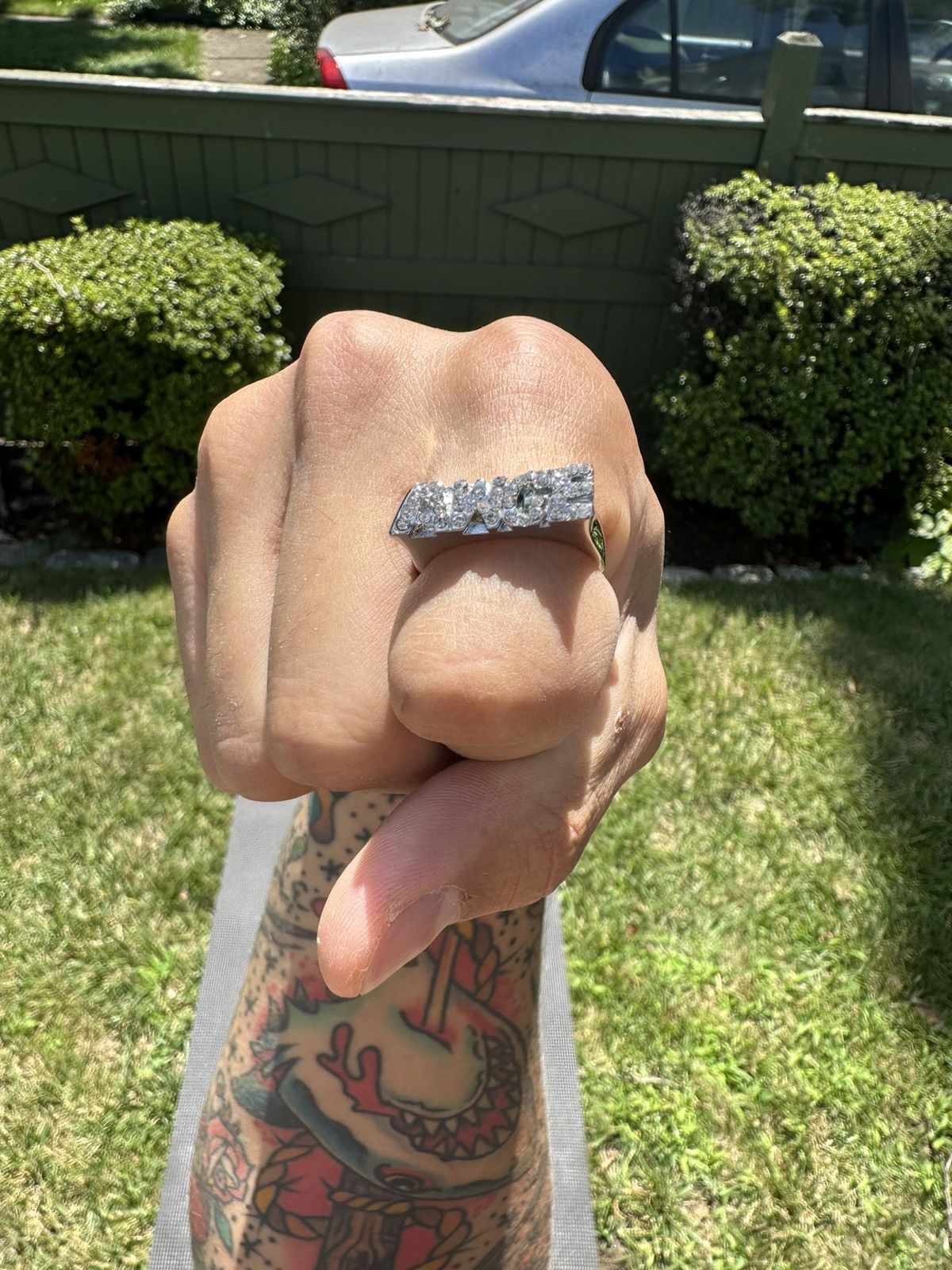 Asap Rocky AWGE Diamond Ring | Grailed
