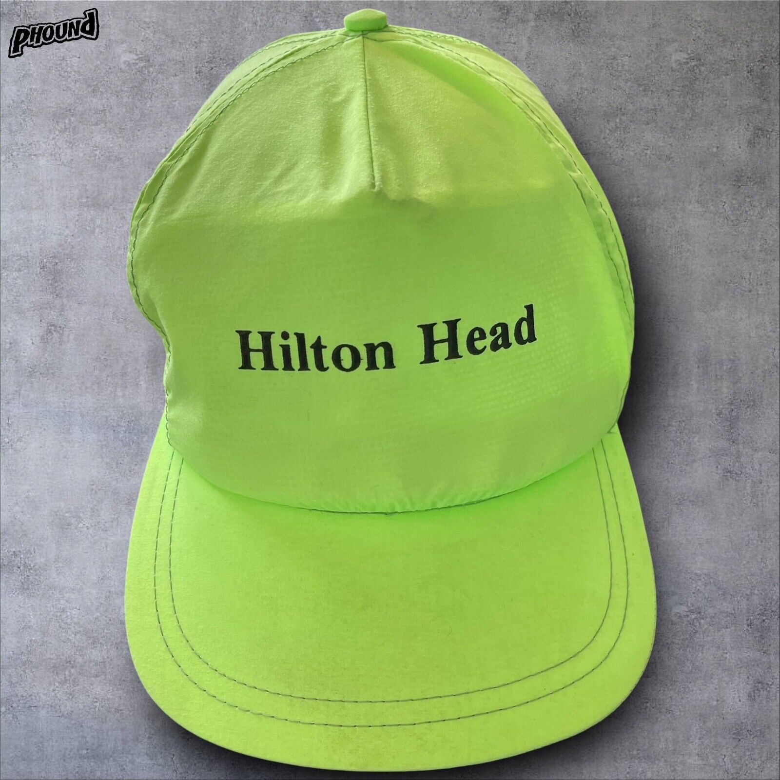 Rare Vintage Hilton Head Island Green Snapback Windbreaker Hat | Grailed