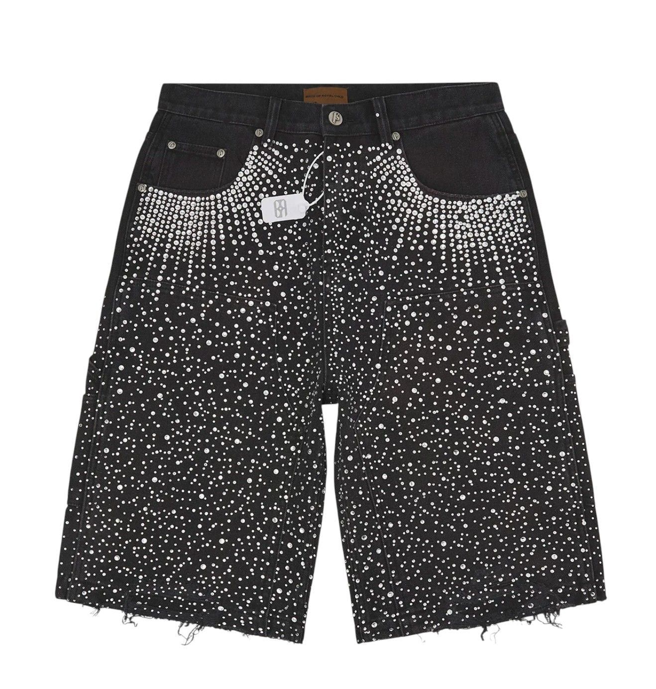 Birth of Royal Child Diamond Jorts "Black" | Grailed
