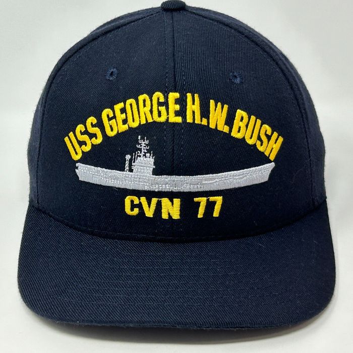 Other USS George H W Bush CVN 77 Hat Blue Avenger US Navy USN Cap | Grailed