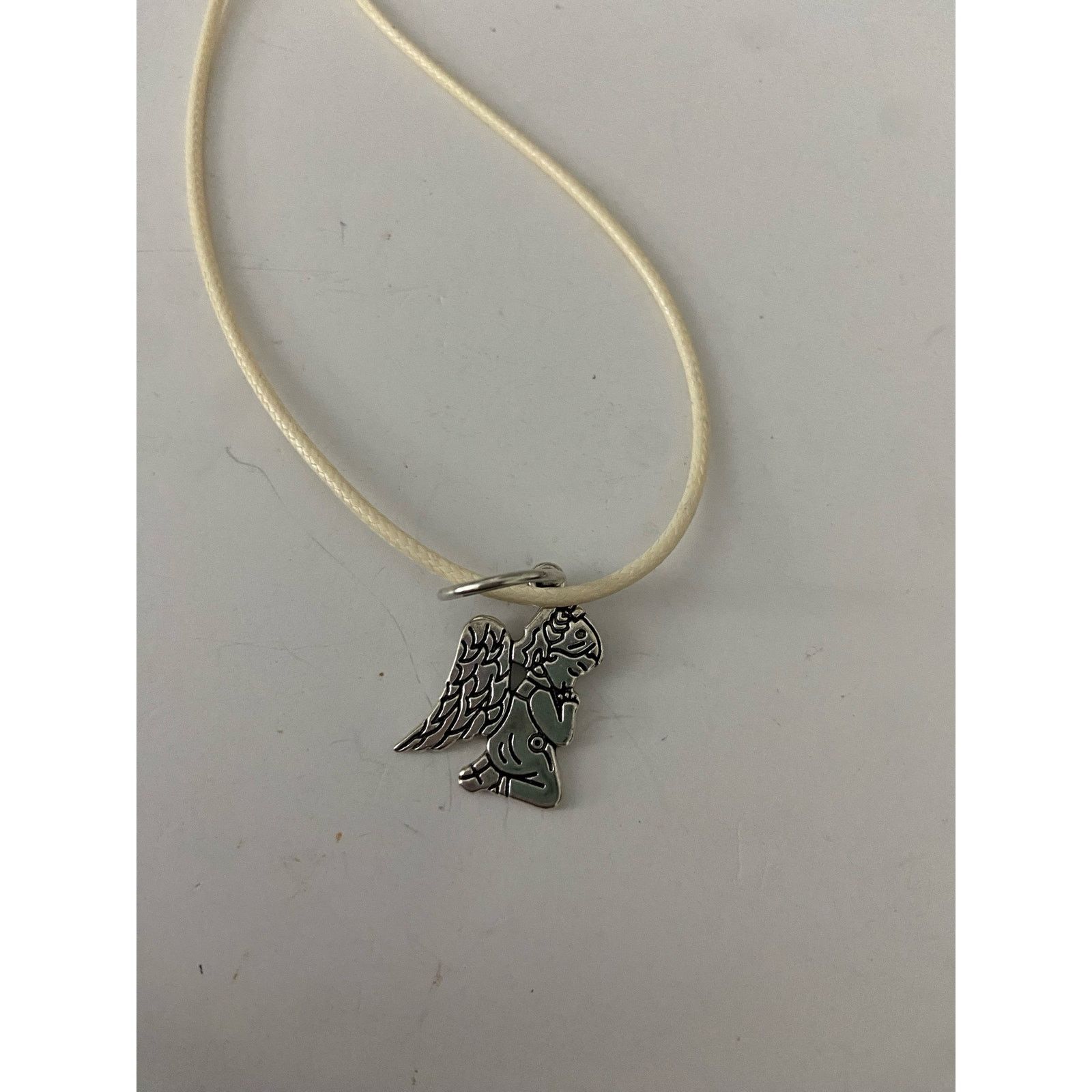 Generic Praying angel pendant necklace | Grailed