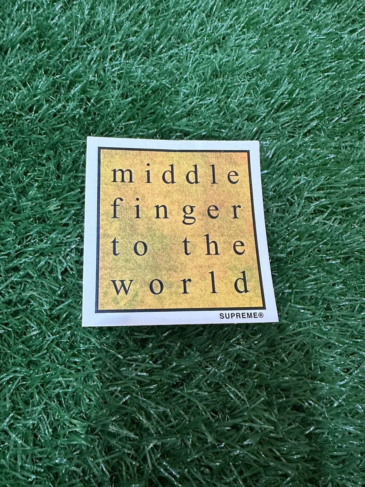 Supreme Supreme Middle Finger To The World Sticker | Grailed