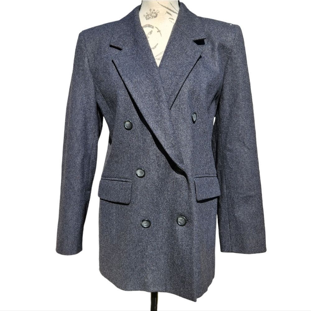 Pendleton Pendleton 100% Virgin Wool Vintage Coat Grey with shoulder p | Grailed