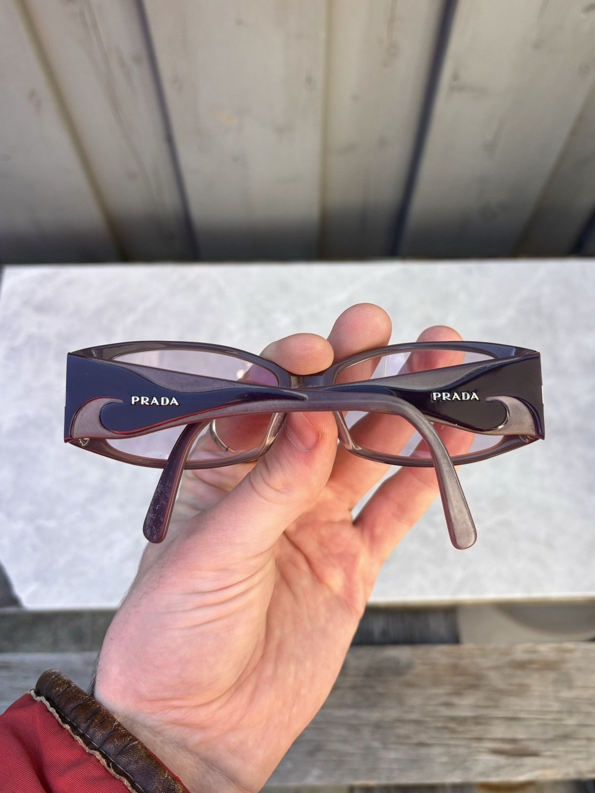 Designer × Prada × Vintage 2000s Prada Sunglasses Pink Flame Tribal Y2K ...