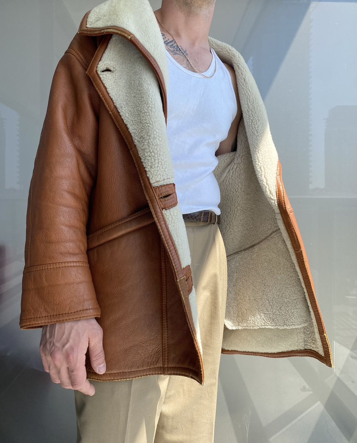 Vintage Italian Shearling Jacket | Grailed