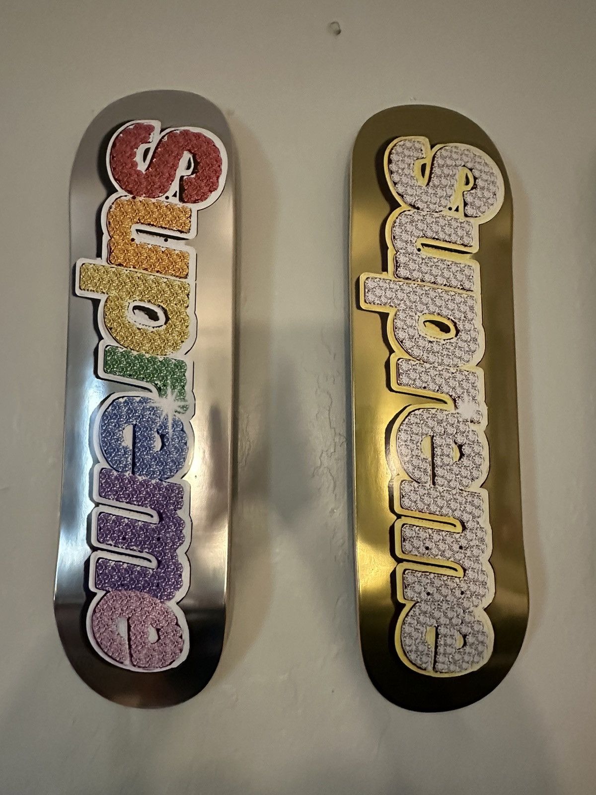 Supreme Supreme Bling Logo Skateboard Set | Grailed