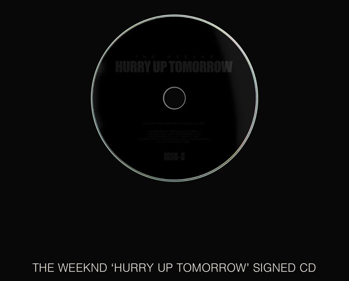 The Weeknd The weekend signed cd “HURRY UP TOMORROW” | Grailed