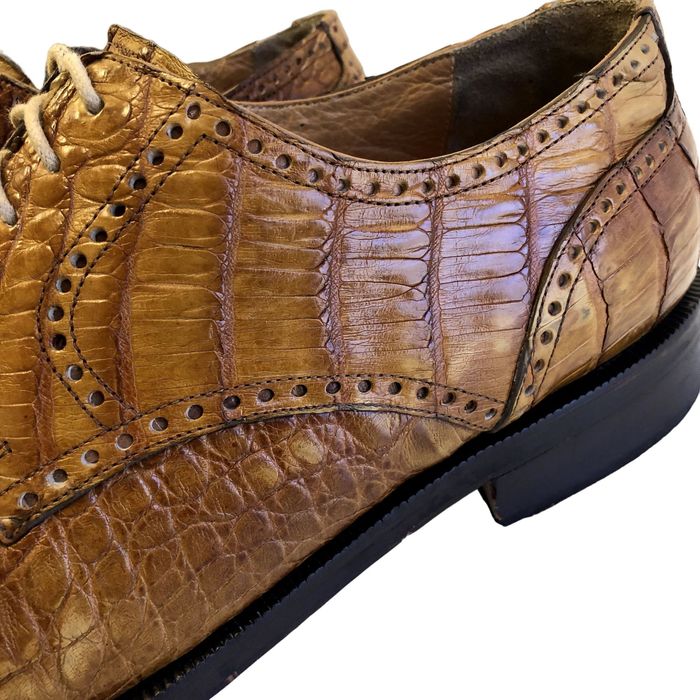 Unkwn RJS Studio Custom Made Cognac ALLIGATOR CROCODILE Skin Shoes ...