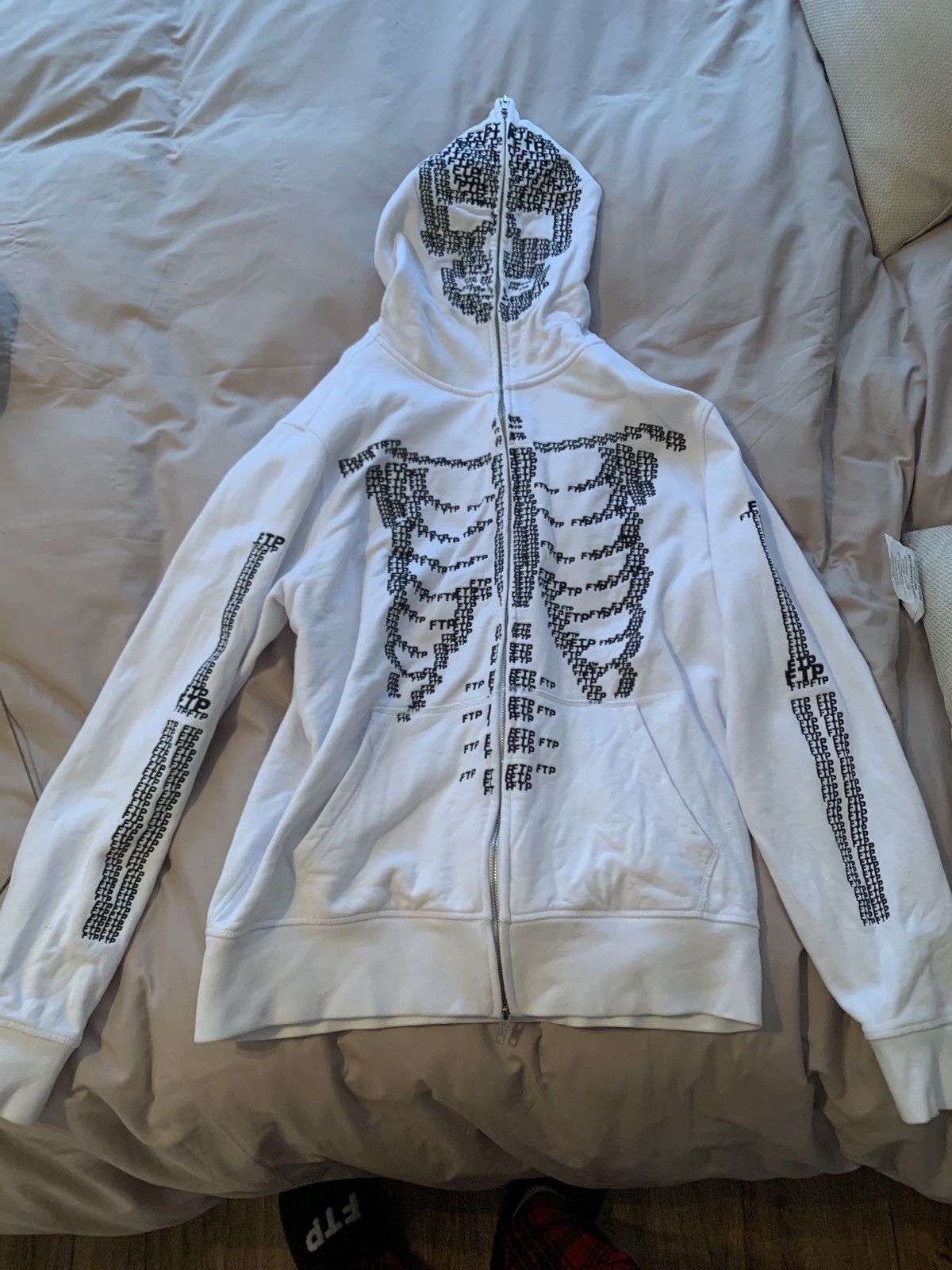Fuck The Population FTP Skeleton Full Zip Hoodie | Grailed