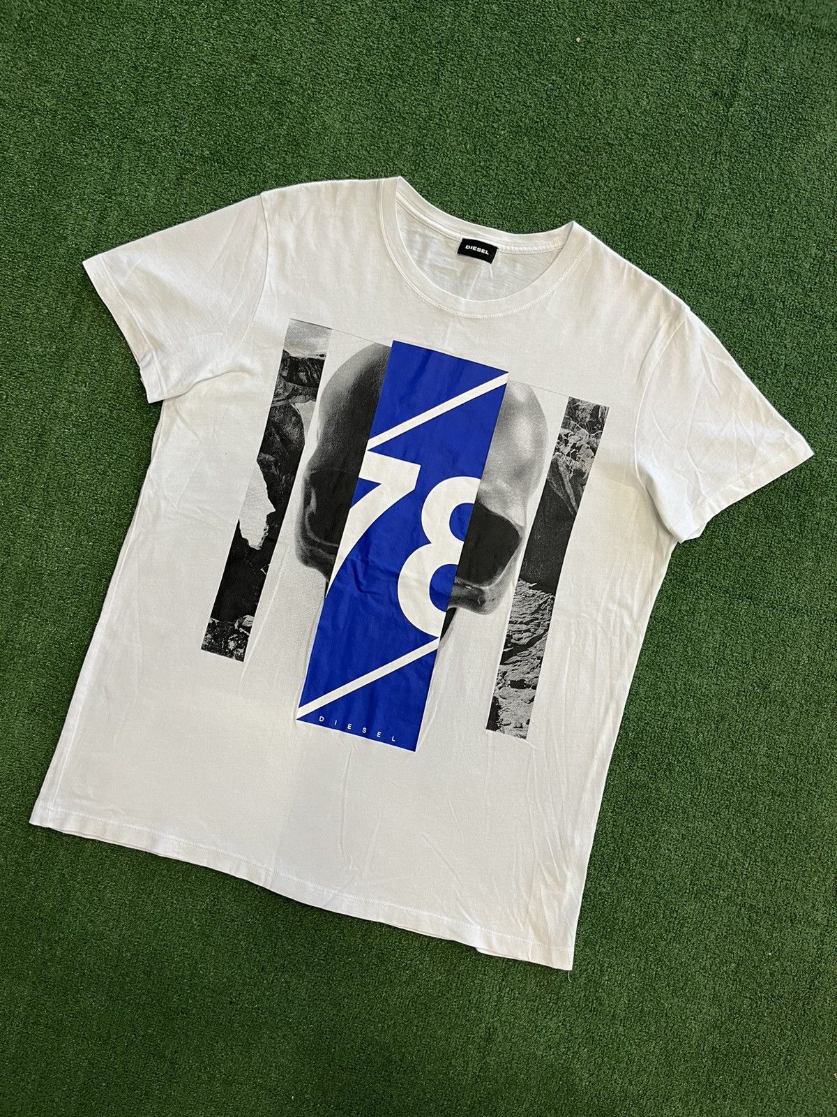 Diesel Vintage Avant Garde Diesel Skull Contrast Logo Y2k Punk Tee | Grailed