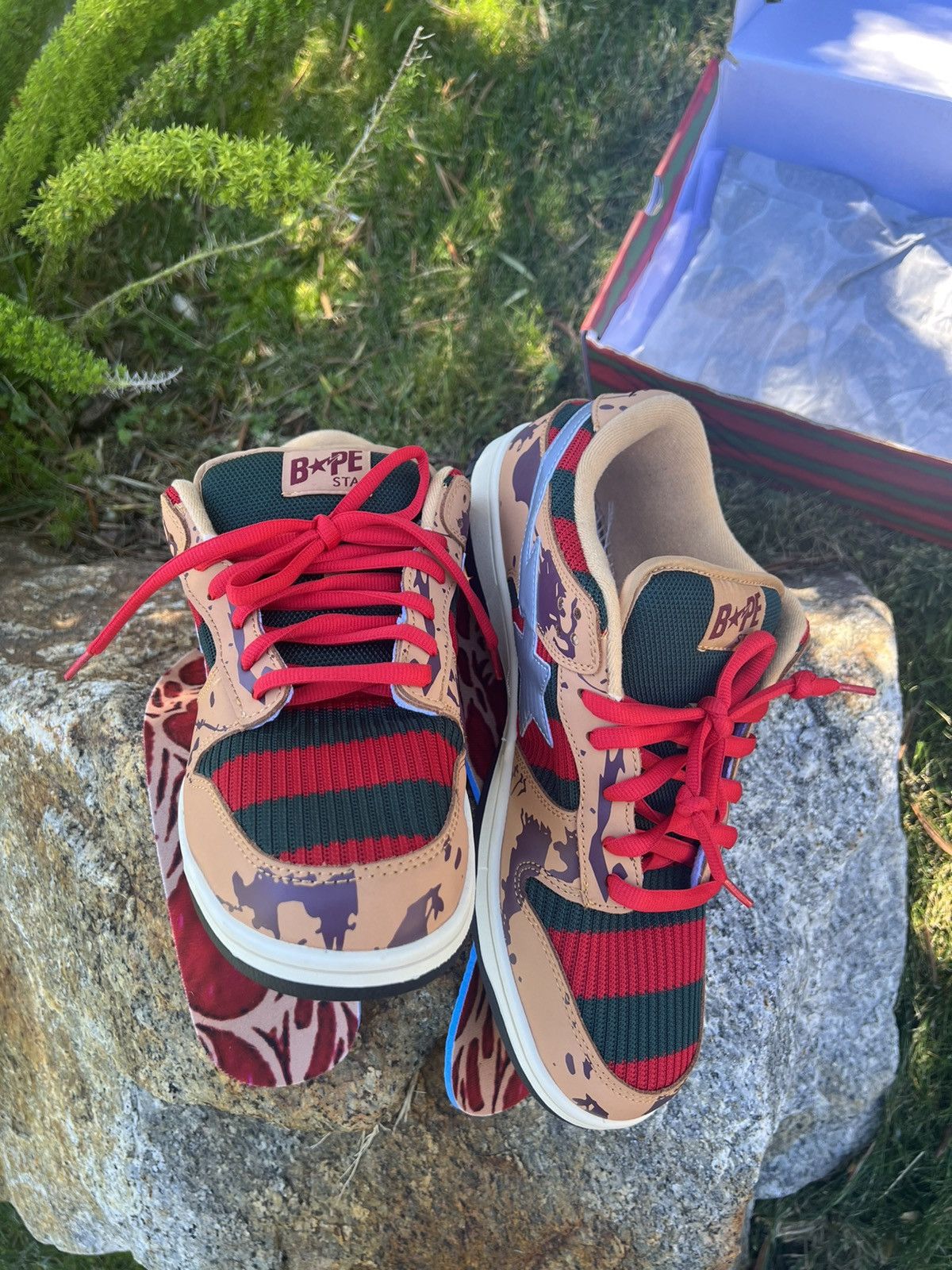 Streetwear Freddy Kruger Custom Bapestas | Grailed