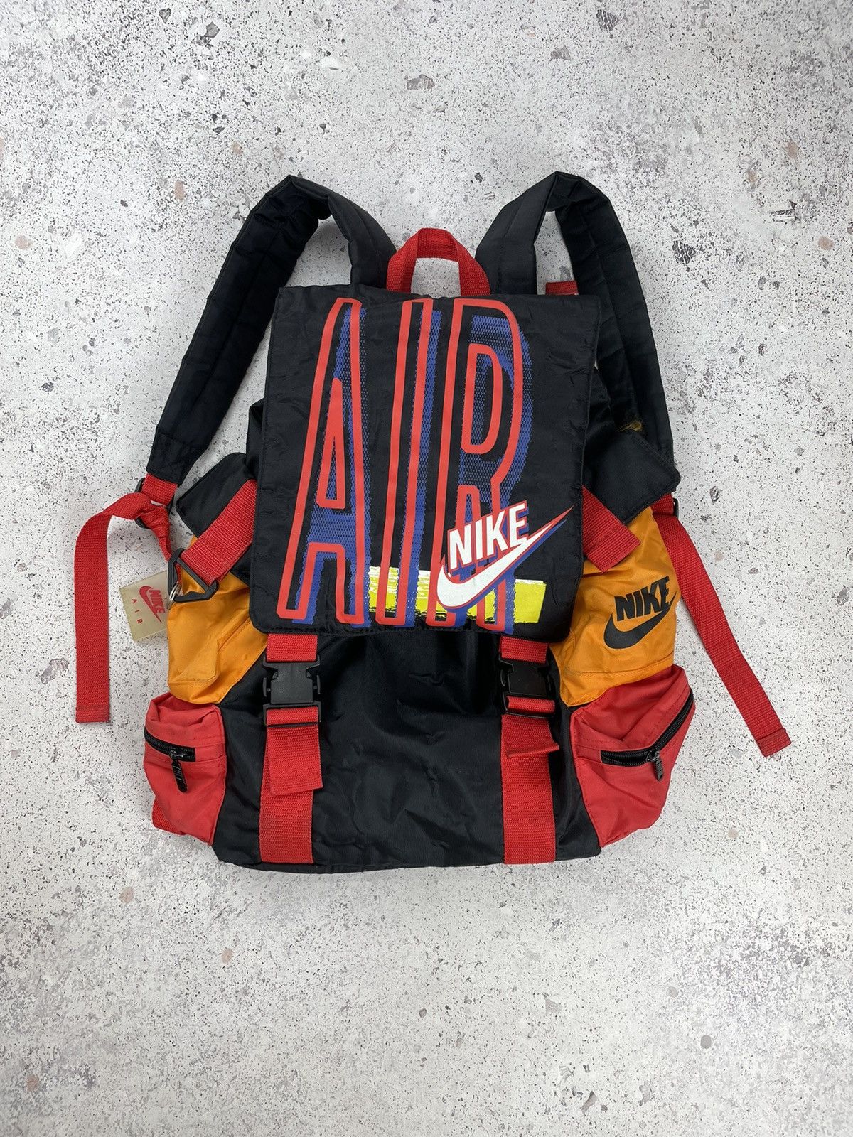 Nike × Streetwear × Vintage Vintage Nike Old School Backpack Big Logo ...