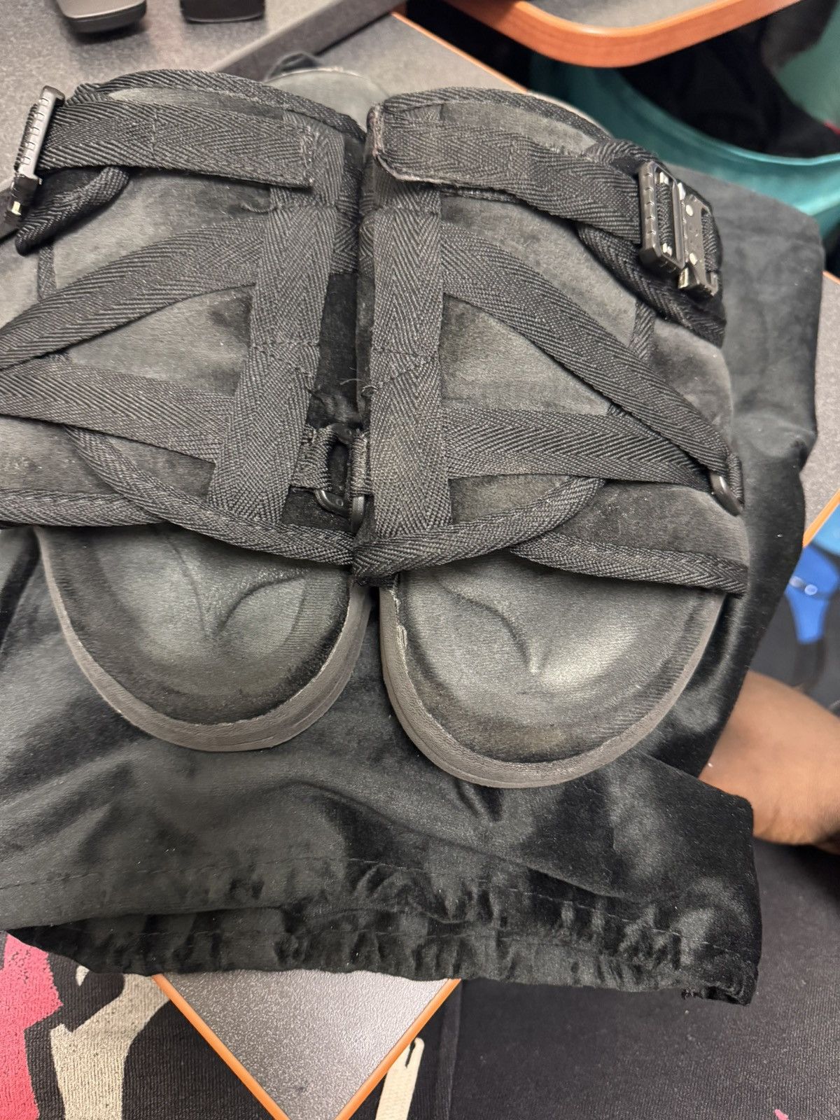 Streetwear Black phantom Draco slides | Grailed