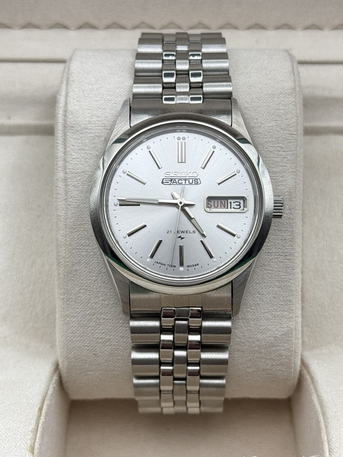 Seiko Seiko Automatic Day/Date Wristwatch Silver Dial Seiko 5 | Grailed