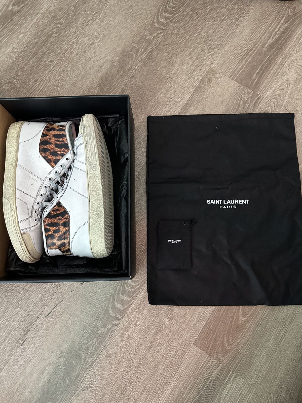 Saint Laurent Paris SLP SS16 Runway High Top Leopard Checkered SL37M ...