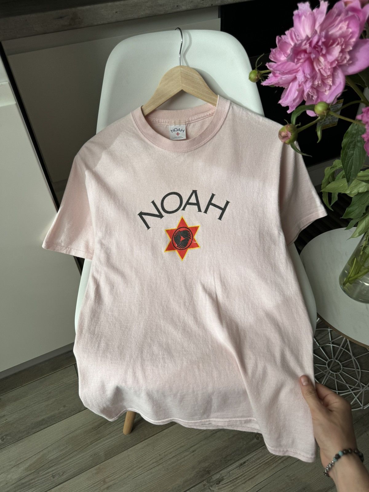 Noah Noah x Tuff Gang Logo Light Pink T Shirt | Grailed