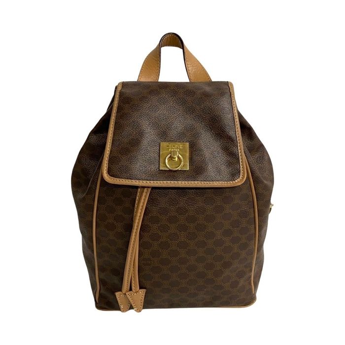 Celine CELINE Macadam Blason Triomphe Ring Hardware Leather Rucksack ...
