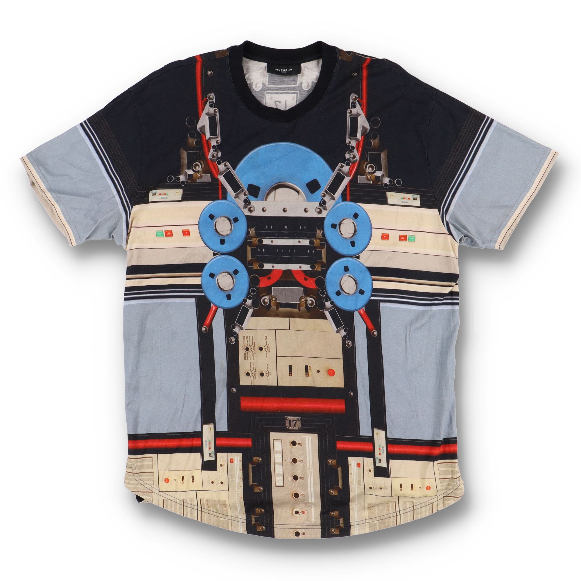 Givenchy Runway Robot Tape Deck Print Oversized T-Shirt | Grailed