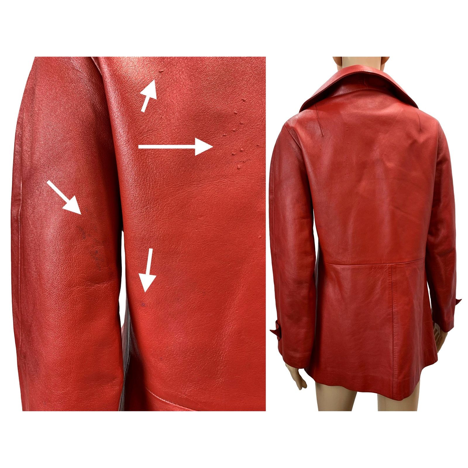 Vintage 60s 70s MOD Red Leather Jacket | ero Israel | flaws | XS/S | Grailed